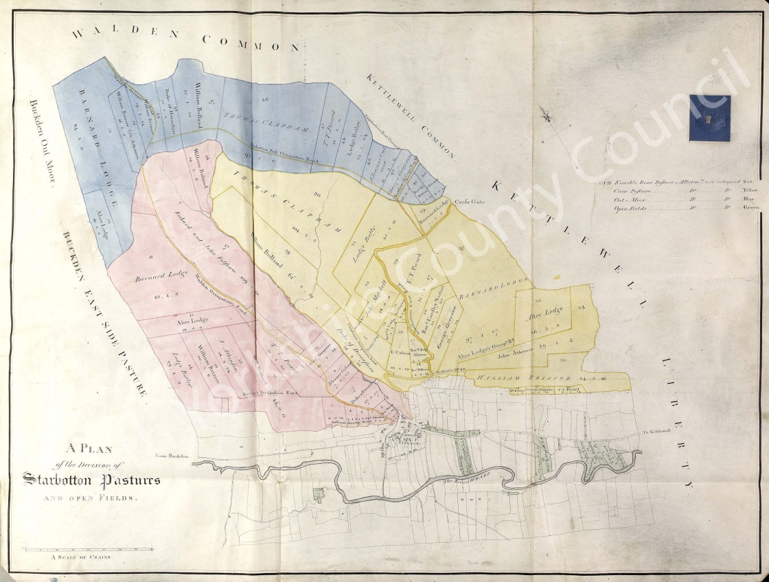 Historic map of Starbotton