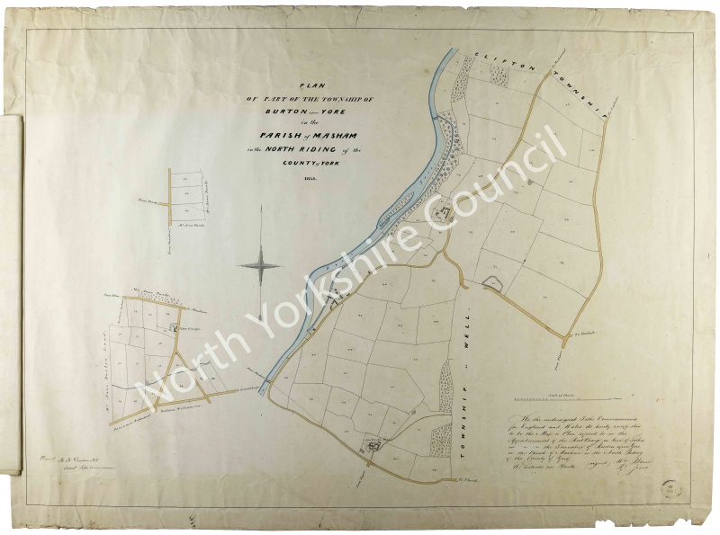 Burton on Yore Tithe Map 1838