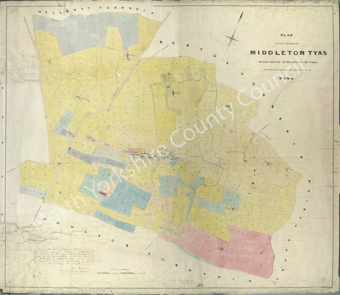 Middleton Tyas Tithe Map 1847