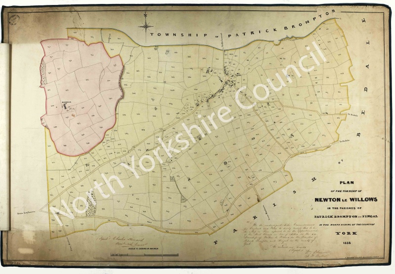Newton Le Willows Tithe Map 1838