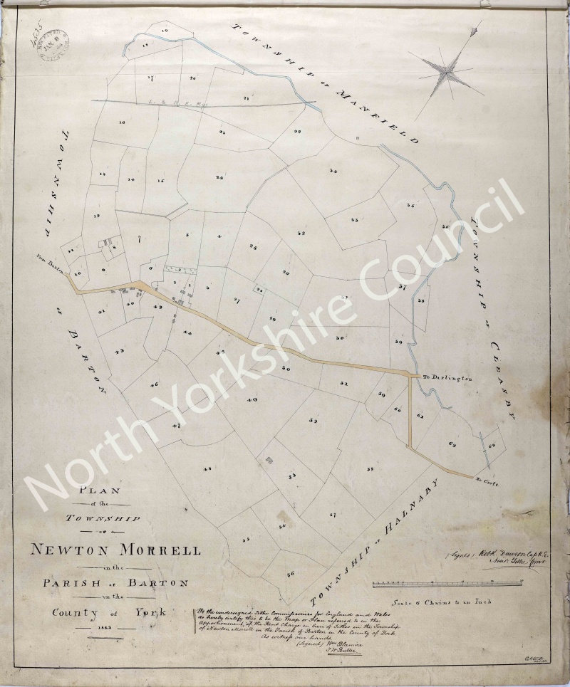 Newton Morrell Tithe Map 1843