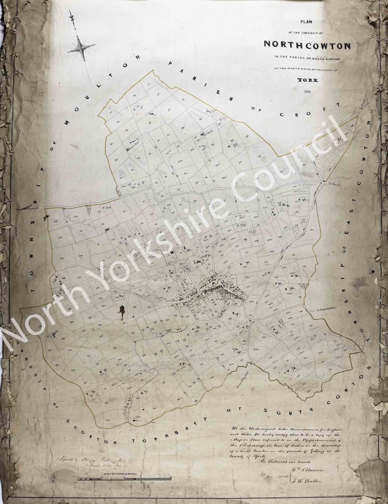 North Cowton Tithe Map1841