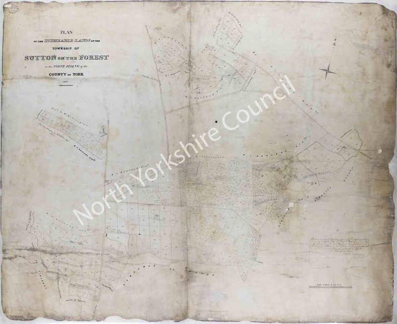 Sutton on the Forest Tithe Map 1847
