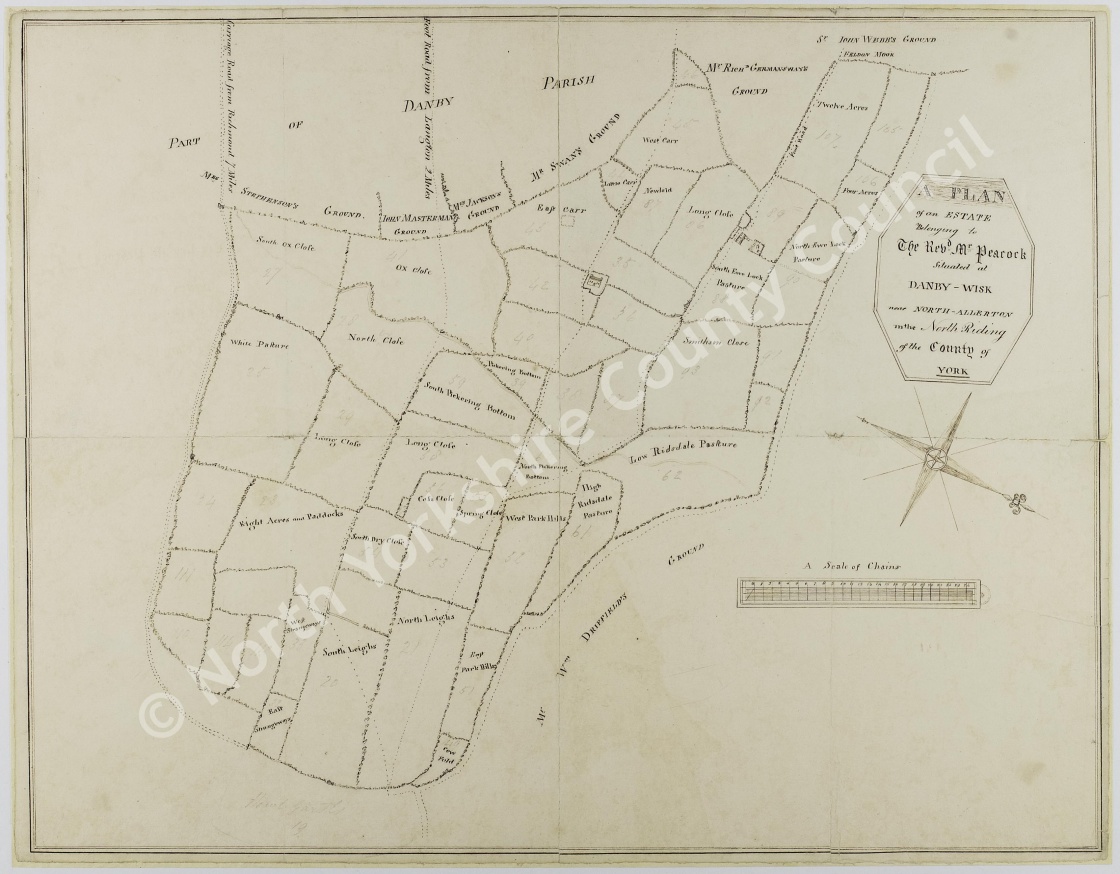 Historic map of Danby Wiske