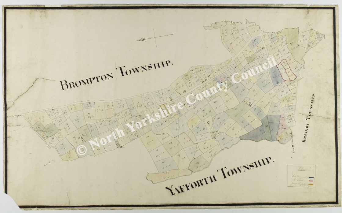 Historic map of Brompton, Yafforth and Romanby