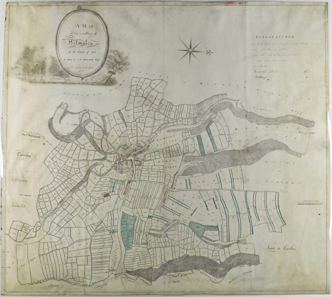 Historic map of Helmsley 1792