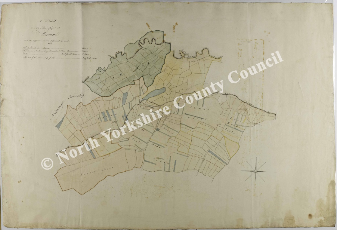 Historic map of Harome