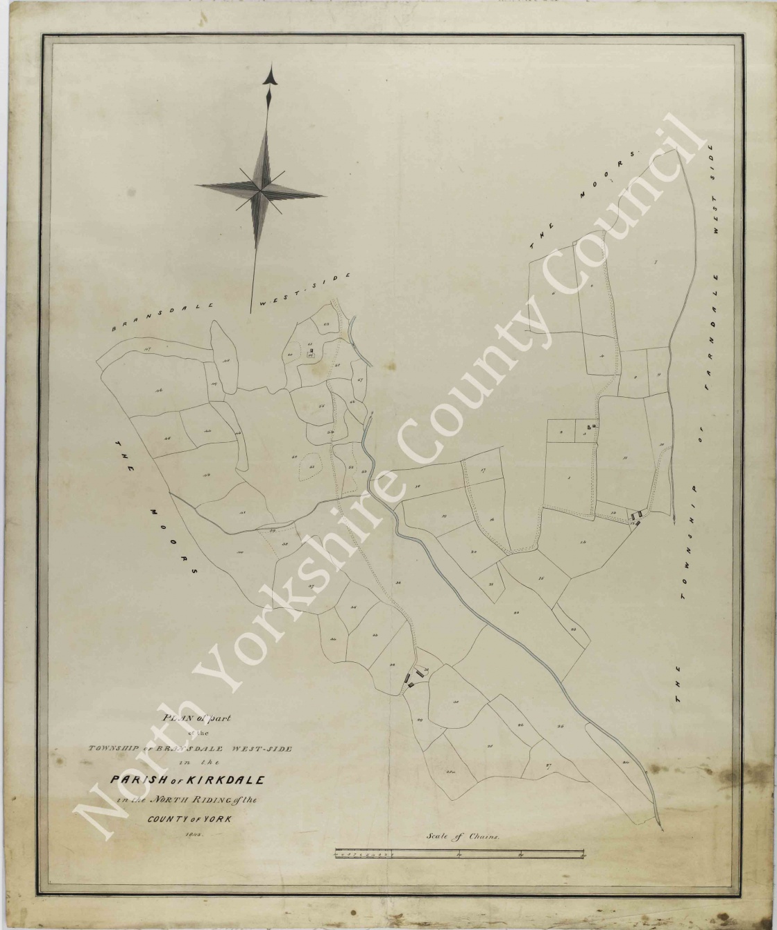 Historic map of Bransdale 1847.7
