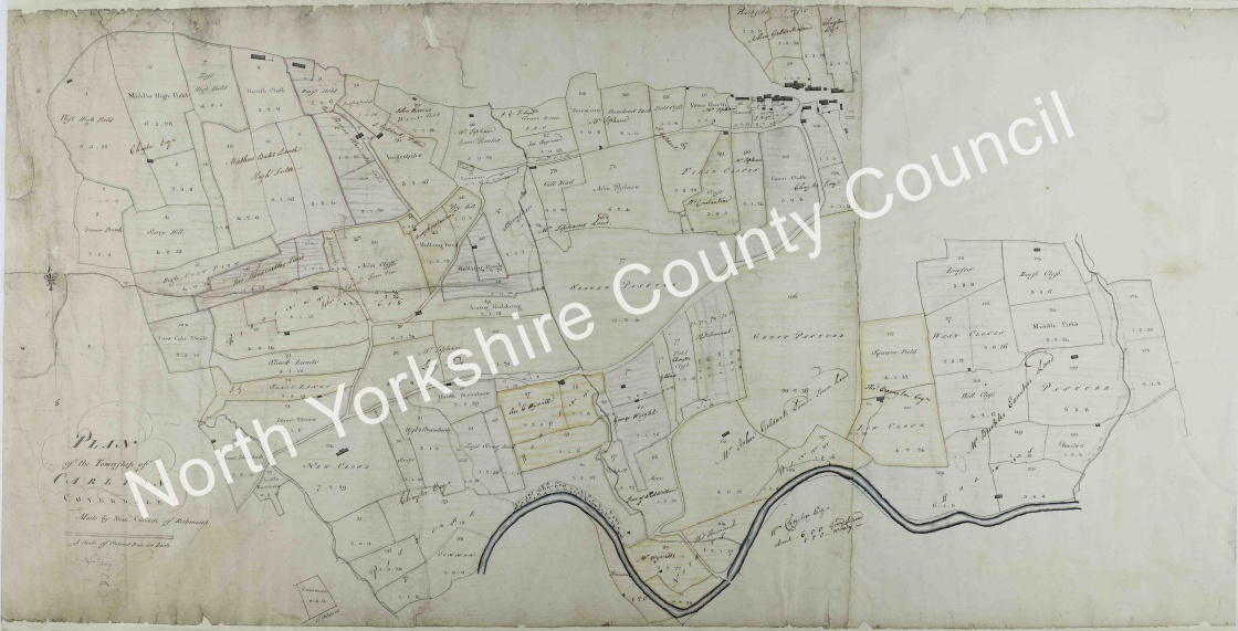 Historic map of Carlton 1805