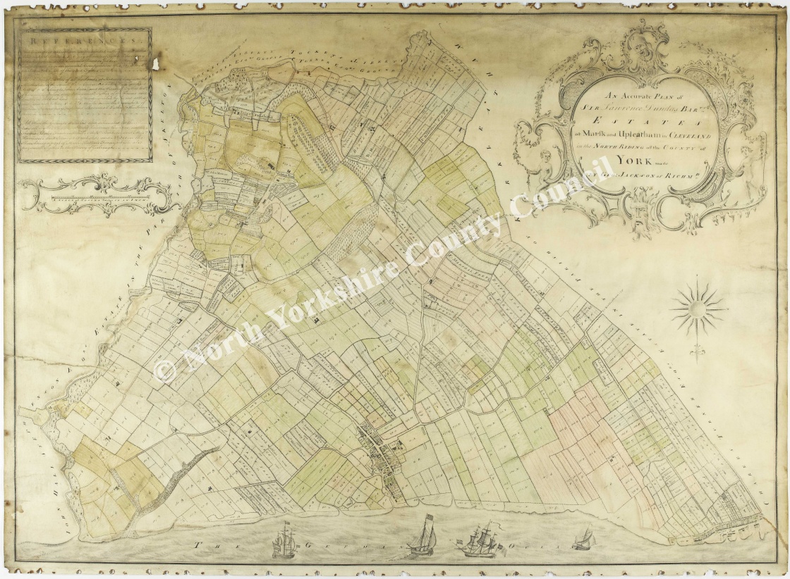 Historic map of Marske & Upleatham 1773
