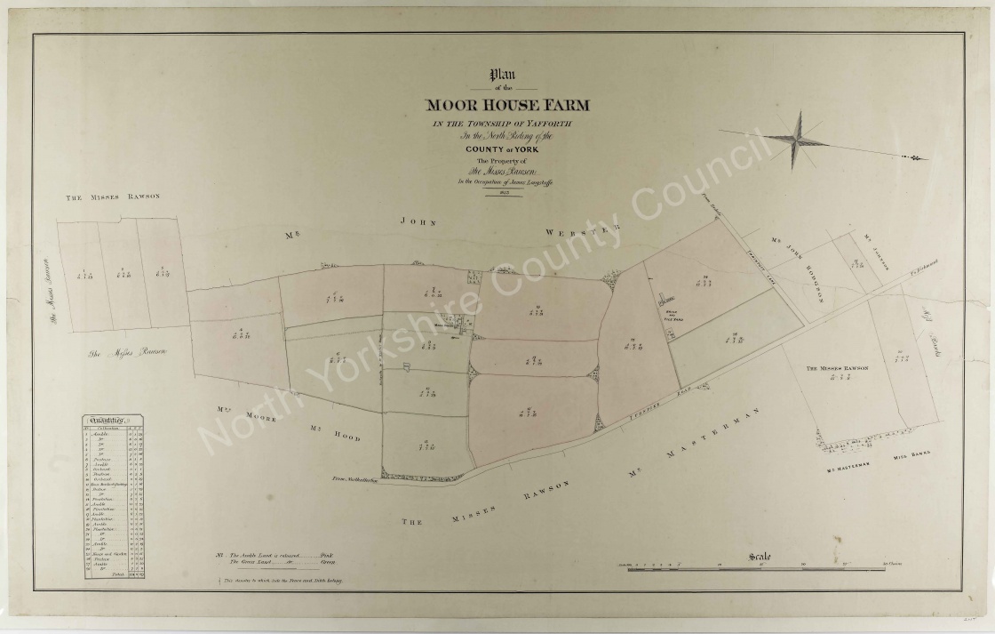 Historic map of Yafforth 1853