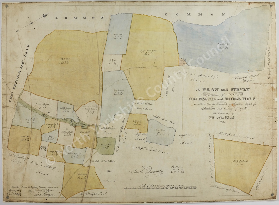 Historic map of Ingleton 1834
